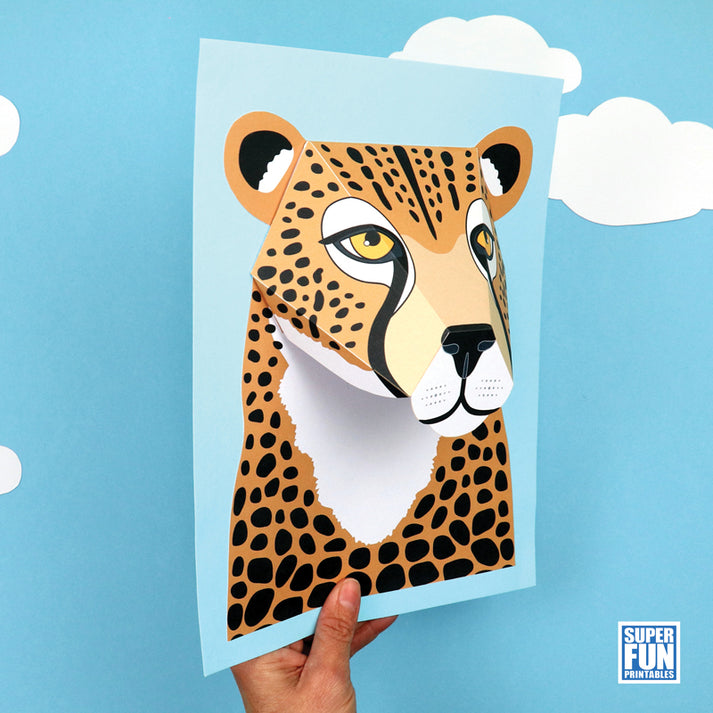3D Paper Cheetah – The Craft Train Shop