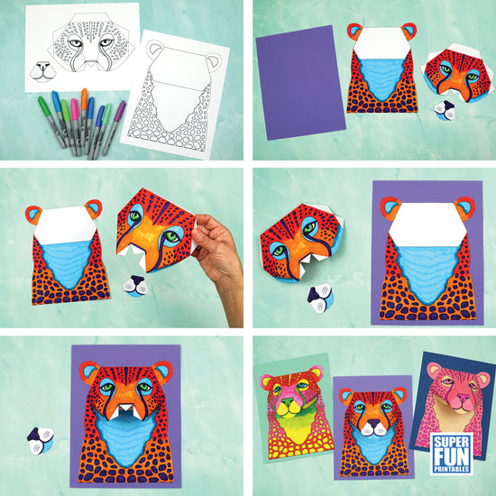 3D Paper Cheetah – The Craft Train Shop