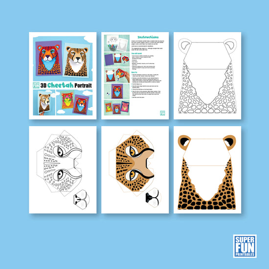 3D Paper Cheetah – The Craft Train Shop