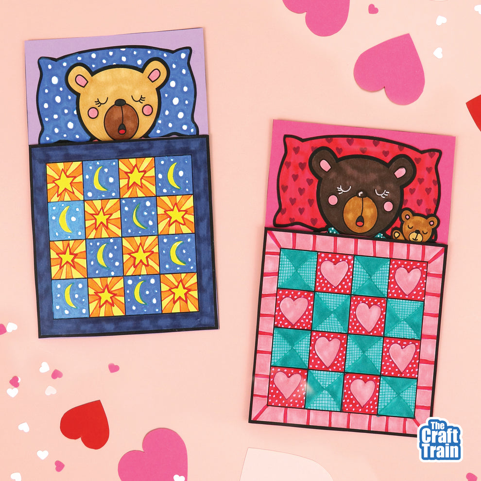 Bear In Bed Mother's Day Card – The Craft Train Shop