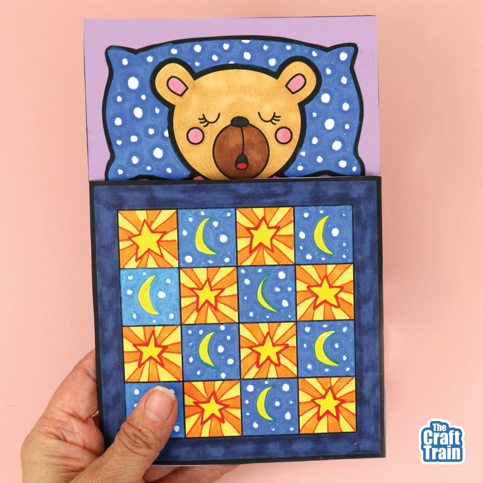 Bear In Bed Mother's Day Card – The Craft Train Shop