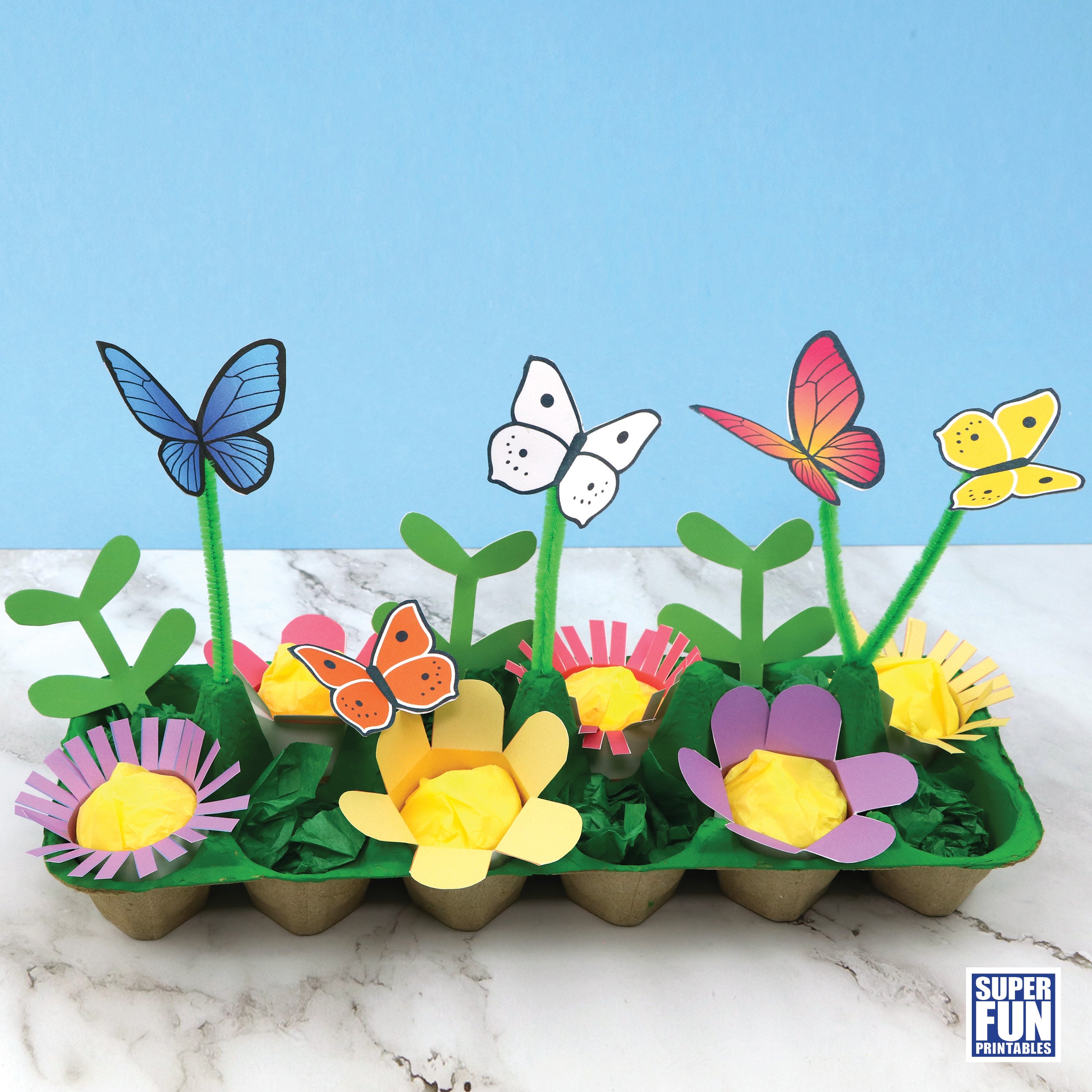 Egg Carton Butterfly Garden – The Craft Train Shop