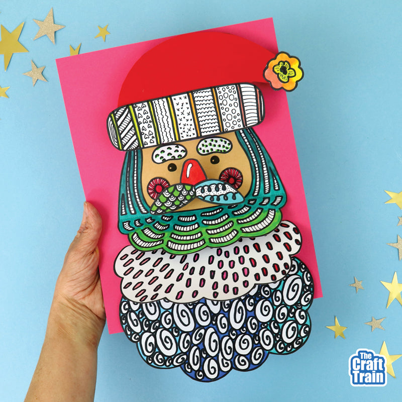 Pattern Art Santa – The Craft Train Shop