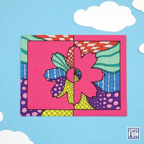 Flower Positive Negative Art – The Craft Train Shop
