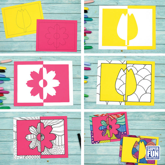 Flower Positive Negative Art – The Craft Train Shop