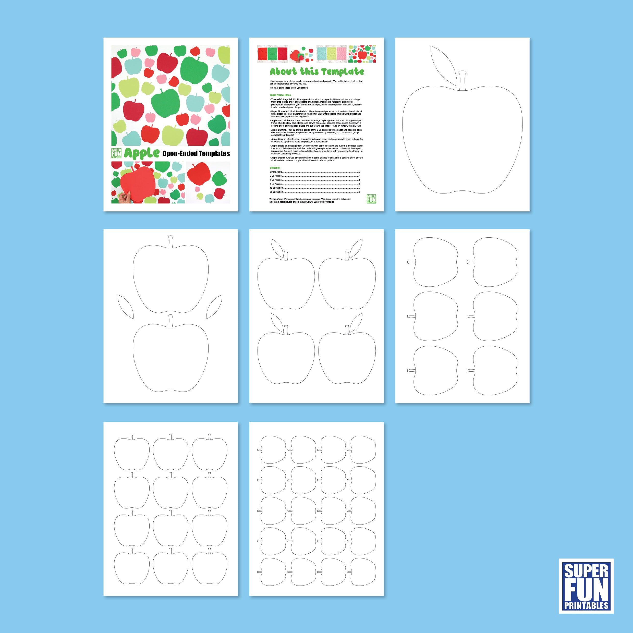 Apple Templates Open Ended – The Craft Train Shop