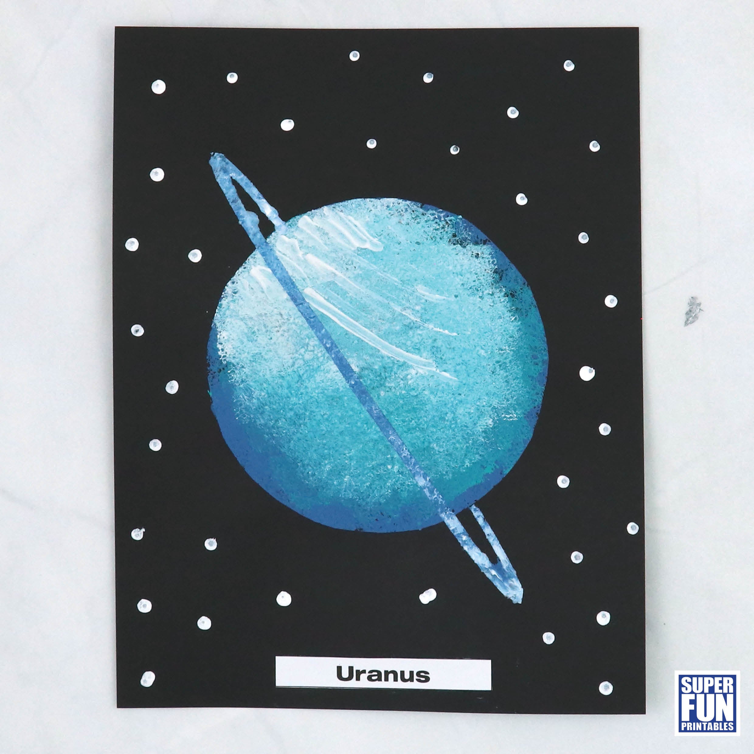 Solar System Sponge Art template – The Craft Train Shop