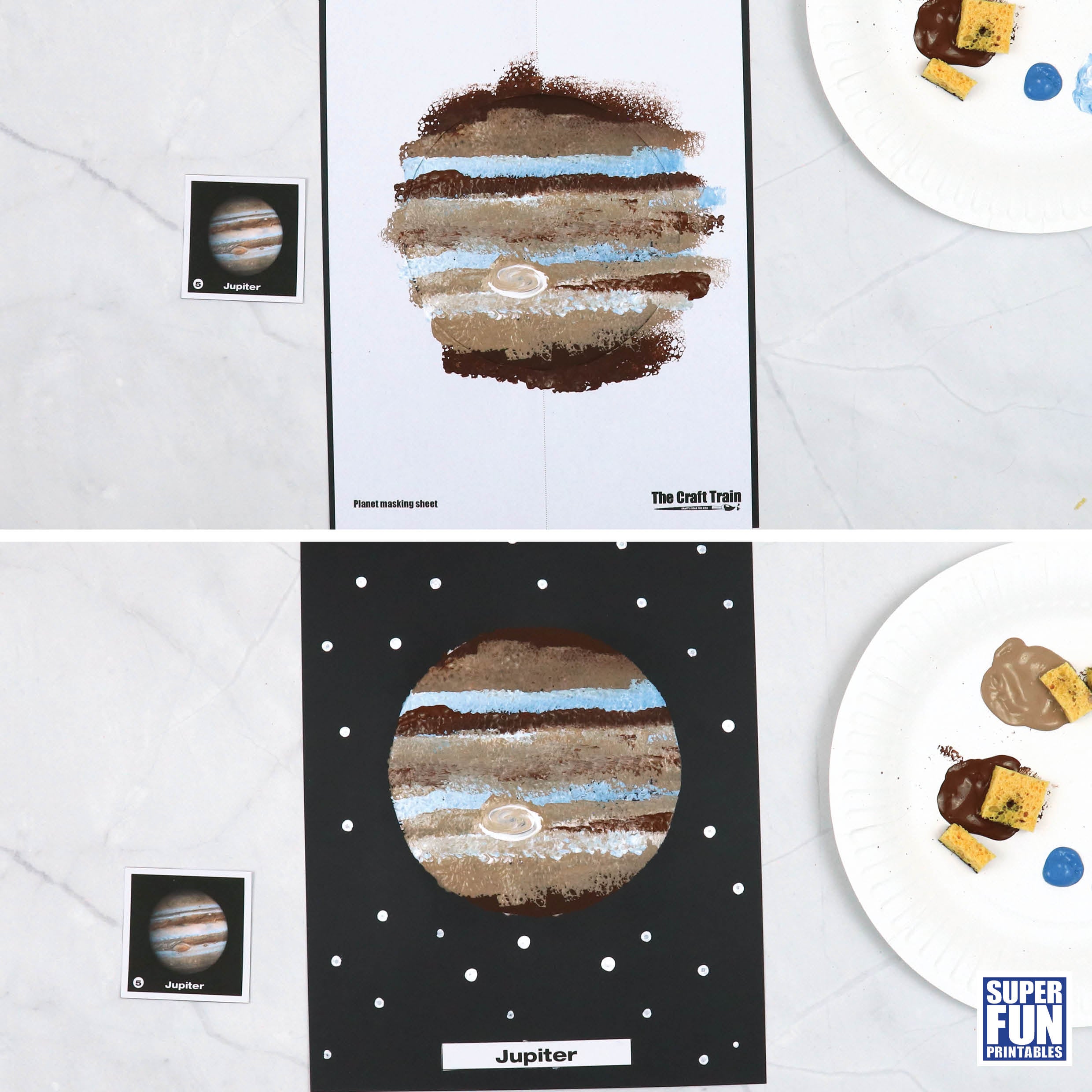 Solar System Sponge Art template – The Craft Train Shop