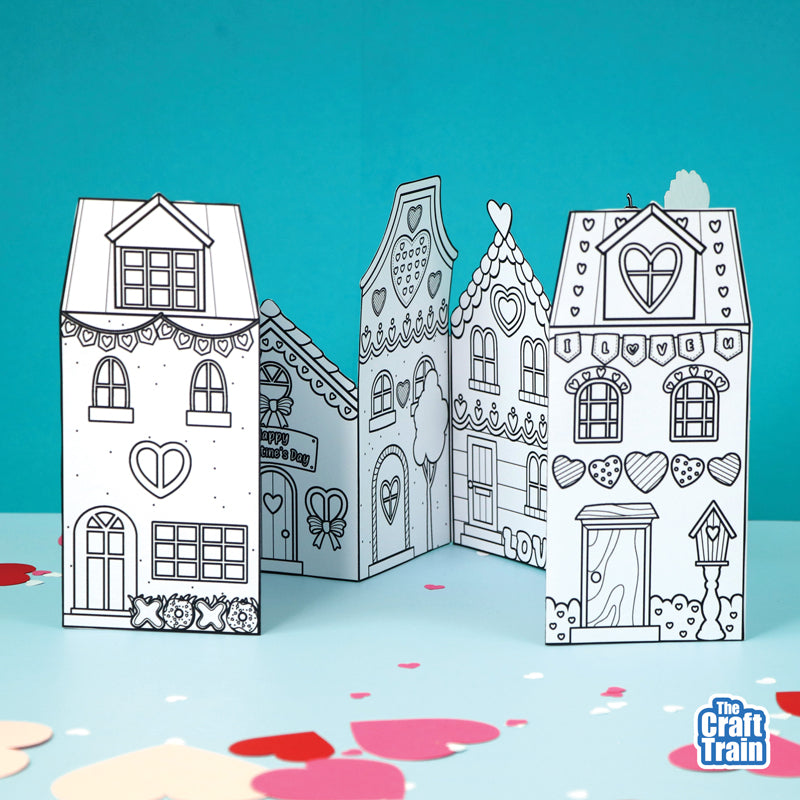 Valentine's Day Paper Village – The Craft Train Shop