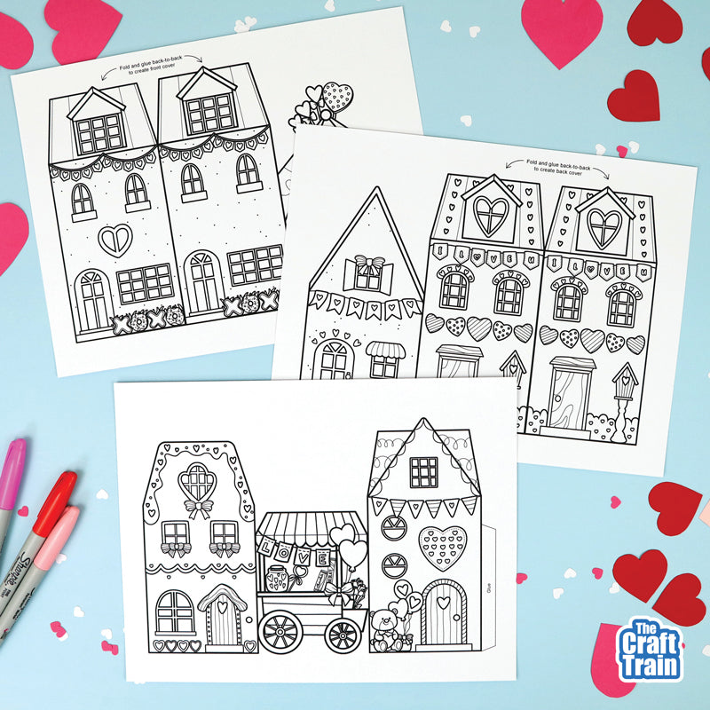 Valentine's Day Paper Village – The Craft Train Shop