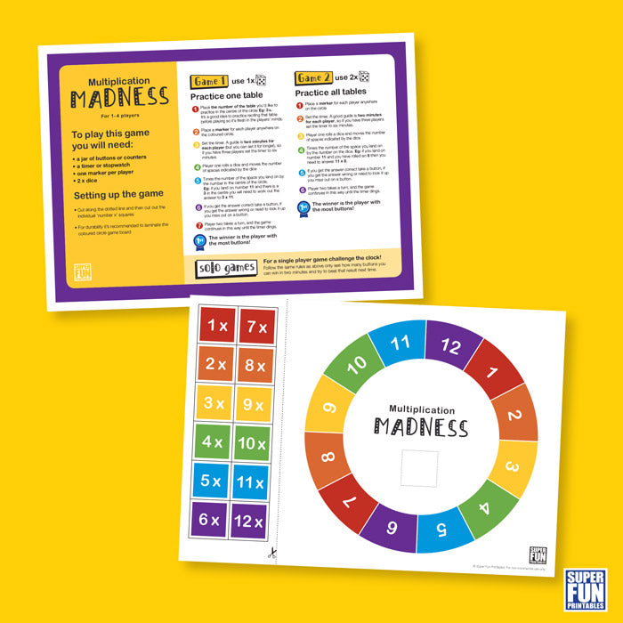 Times Table Fun Bundle – The Craft Train Shop