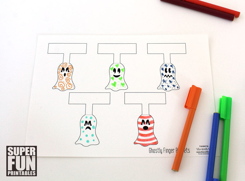 Ghost finger puppets – The Craft Train Shop